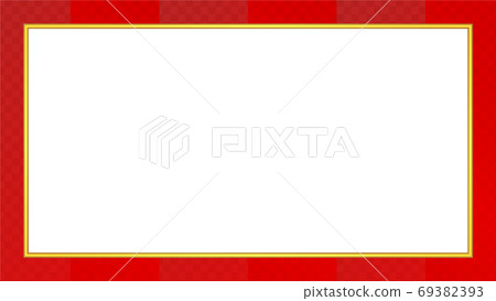 Red folding screen frame material / lattice... - Stock Illustration ...