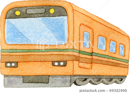 Orange train - Stock Illustration [69382998] - PIXTA