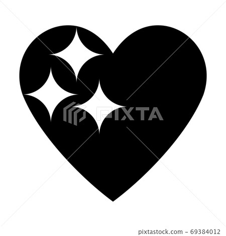 heart with shine icon vector on white... - Stock Illustration [69384012 ...