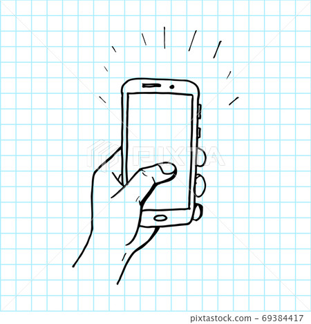 Hand drawn Smartphone. Smartphone icon design... - Stock Illustration ...