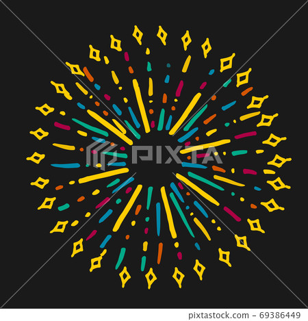 doodle design element. hand drawn of spark... - Stock Illustration ...