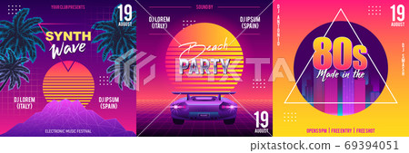 Retro Wave Design Concept - Stock Illustration [69394051] - PIXTA