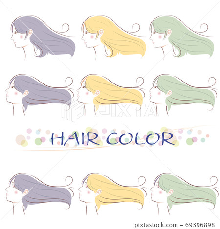 Hair color - Stock Illustration [69396898] - PIXTA
