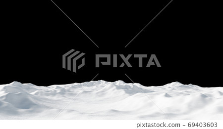 Snowdrift isolated on black background 3D render - Stock Illustration ...