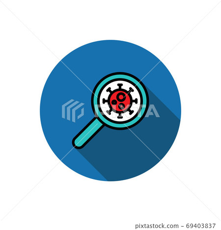 coronavirus detection infection flat icon, vector - Stock Illustration [69403837] - PIXTA