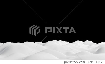Snowdrift on black background 3D render - Stock Illustration [69404147 ...