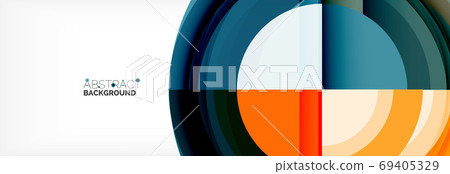Round shapes, triangles and circles. Modern... - Stock Illustration ...