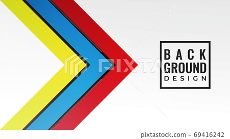Colorful Layered Stripes Arrow Shape Vector...-插圖素材 [69416242] - PIXTA圖庫