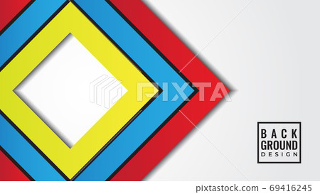 Colorful Layered Square Shape Vector... - Stock Illustration [69416245 ...