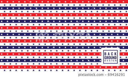Horizontal line with stars ornament. American... - Stock Illustration ...