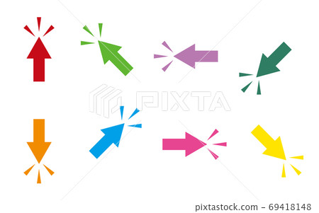 Illustration material to point the arrow position - Stock Illustration ...