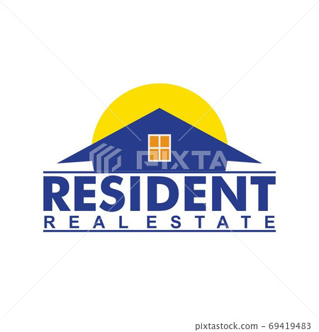 Resident Logo Concept, Real Estate Logo Design... - Stock Illustration ...