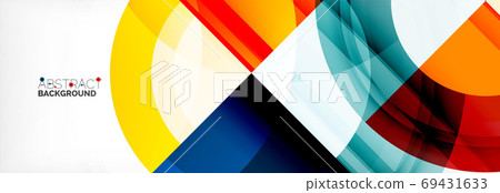 Round shapes, triangles and circles. Modern... - Stock Illustration ...