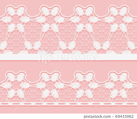Lace horizontal seamless openwork flowers... - Stock Illustration ...