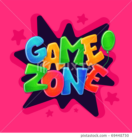 Game zone signage banner for children... - Stock Illustration [69448730 ...