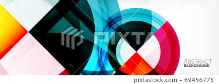 Round shapes, triangles and circles. Modern... - Stock Illustration ...