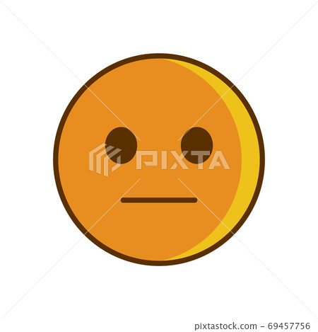 Sad people orange flat Icon vector illustration on - Stock Illustration ...