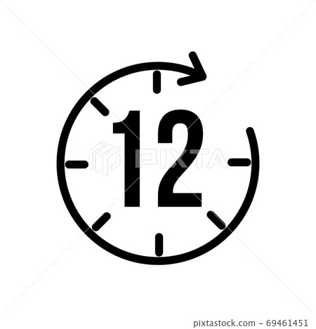 12 hour symbol icon vector illustration Isolated - Stock Illustration ...