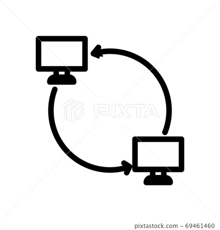 Screen sharing icon vector illustration Isolated - Stock Illustration ...