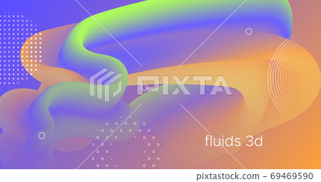 Vibrant Color Poster. 3d Background. Dynamic - Stock Illustration ...