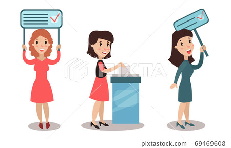 Political Candidates and People Taking Part in... - Stock Illustration ...