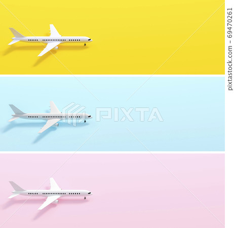 Model plane, airplane on pastel color... - Stock Illustration [69470261 ...