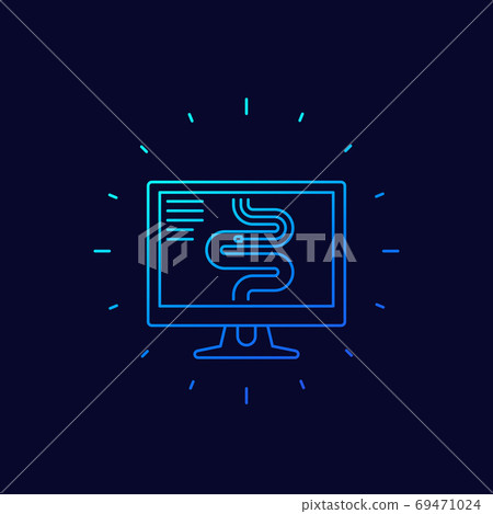 endoscopy vector icon, linear design - Stock Illustration [69471024] - PIXTA