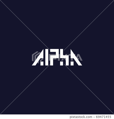 Alpha vector logo, minimal design - Stock Illustration [69471455] - PIXTA
