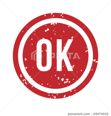 OK rubber stamp. Isolated vector. Illustration... - Stock Illustration ...
