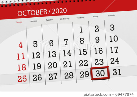 Calendar planner for the month october 2020,... - Stock Illustration ...