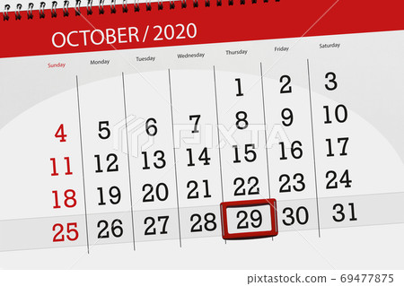 Calendar planner for the month october 2020,... - Stock Illustration ...