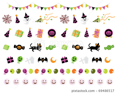 Halloween line illustration - Stock Illustration [69486517] - PIXTA
