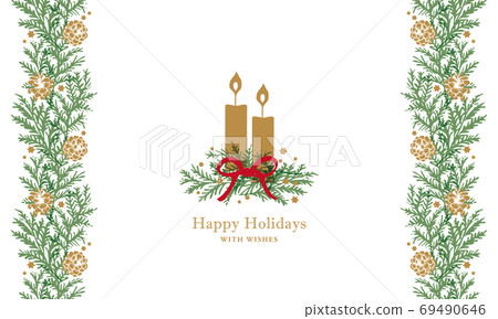 Basic garland line drawing illustration - Stock Illustration [69490646 ...