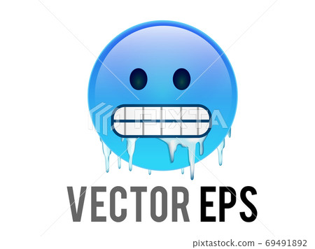 The vector gradient blue cold, freezing face... - Stock Illustration ...