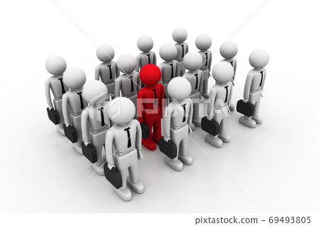 Strong team with leader - Stock Illustration [69493805] - PIXTA