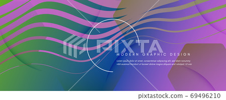 Flow Geometric Abstract. Color Gradient Shapes - Stock Illustration ...