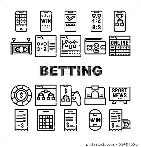 Betting On Gambling Collection Icons Set Vector-插圖素材 [69497550] - PIXTA圖庫