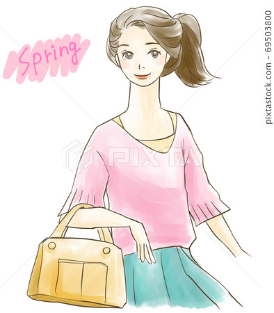 Personal color spring type women - Stock Illustration [69503800] - PIXTA