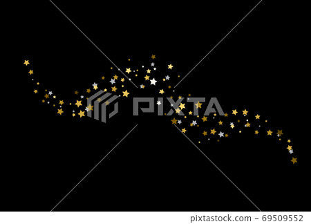 Stream from gold and silver stars - Stock Illustration [69509552] - PIXTA