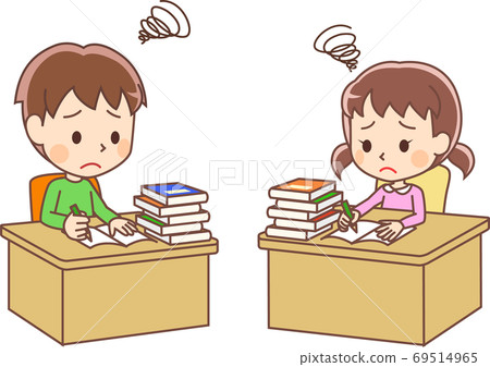 Boys and girls who have a lot of challenges - Stock Illustration ...