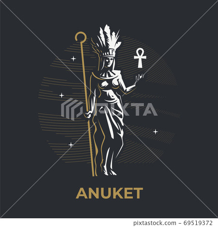 Egyptian goddess Anuket. - Stock Illustration [69519372] - PIXTA