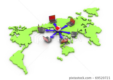 World Computer network - Stock Illustration [69520721] - PIXTA