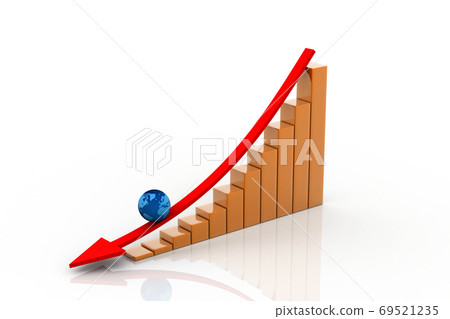 Graph showing decrease in profits - Stock Illustration [69521235] - PIXTA