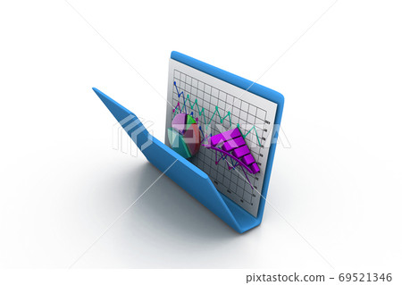 folder with diagram, chart, graph - Stock Illustration [69521346] - PIXTA