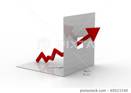 graph showing rise in profits or earnings - Stock Illustration ...