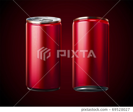 Blank aluminium red cans - Stock Illustration [69528027] - PIXTA