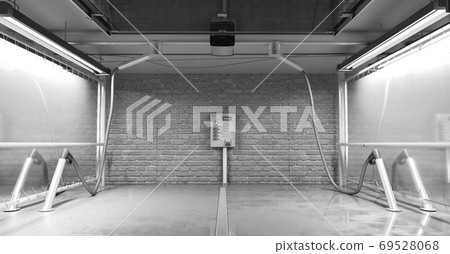 self service car wash closed boxes with... - Stock Illustration ...