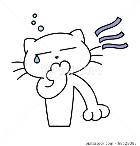 Cat_Nemui_Yawn - Stock Illustration [69528085] - PIXTA