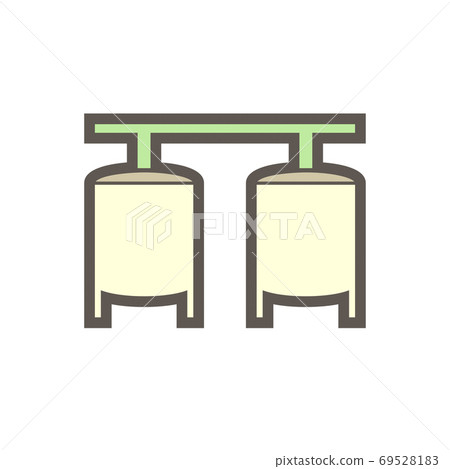 Tank of raw material in food processing... - Stock Illustration ...