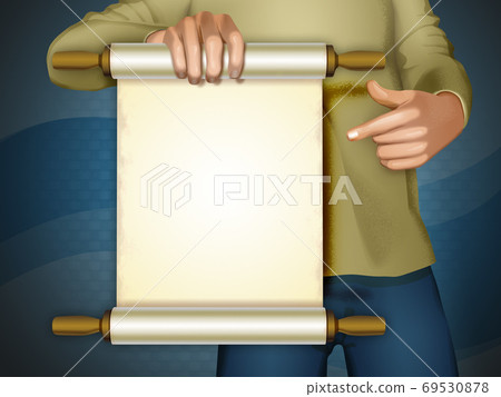 Announcement scroll - Stock Illustration [69530878] - PIXTA